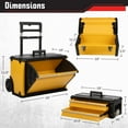 Stalwart Rolling Tool Box with Wheels - Stackable Tool Organizer ...