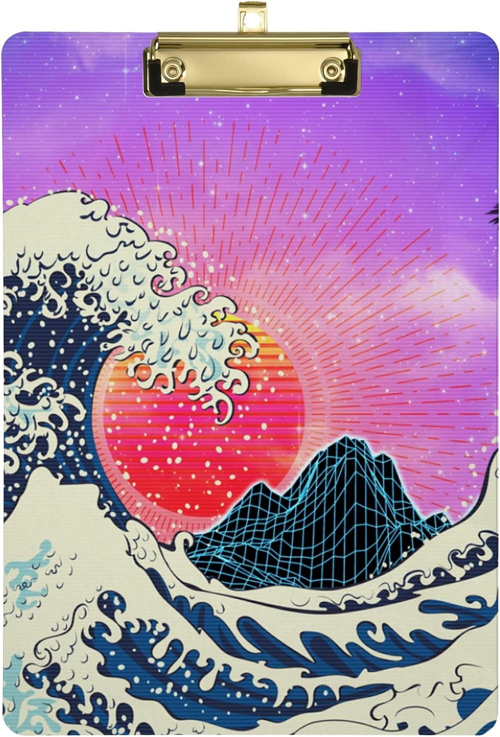 ZHANZZK Ocean Waves Clipboard Hardboard Wood Nursing Clip Board and ...