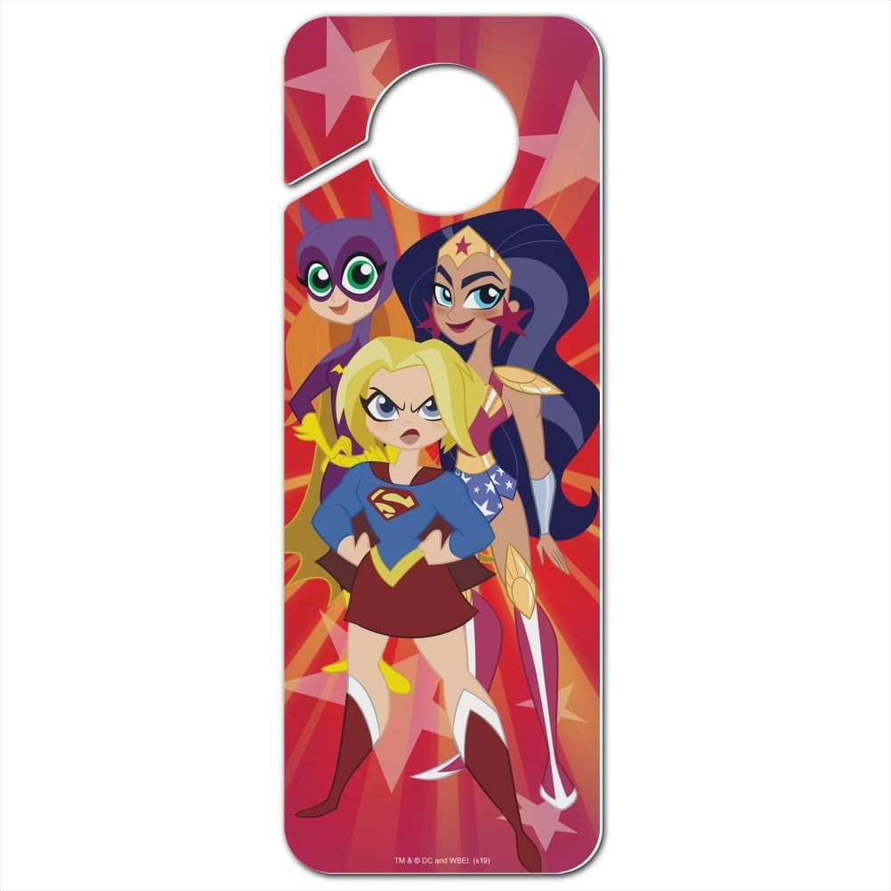 DC Super Hero Girls Girl Group Plastic Door Knob Hanger Sign - Walmart.com
