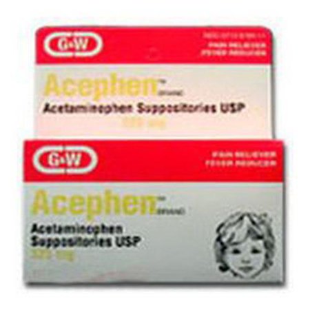 Acephen Acetaminophen suppositories 120 mg, Pediatric - 12 Ea - Walmart.com
