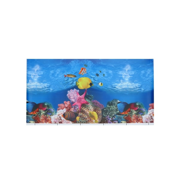 Aquarium Paper Cling Creative Fish Tank Decals Aquarium Background ...