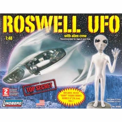 Roswell UFO With Crew And Friendly Alien Limited Edition Plastic Model ...