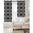 Black Southwestern Blackout Curtains 2 Panels Set Aztec Diamond Motif ...