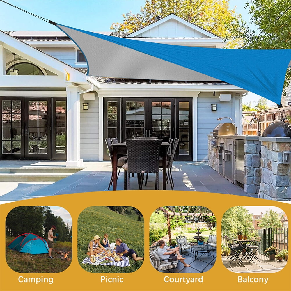 Outdoor Sun Shade Sail Canopy, Rectangle Shade Cloth Outdoor Cover Sand ...