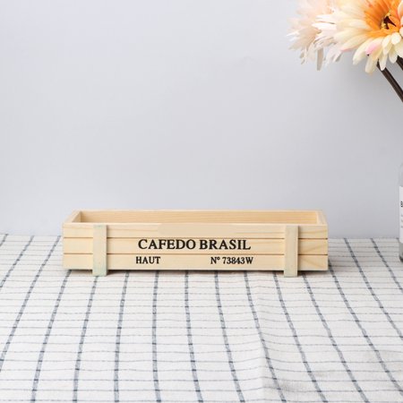 Plant Pot, Storage Box Organizer Wood Planter Box Vintage Color Hotel ...