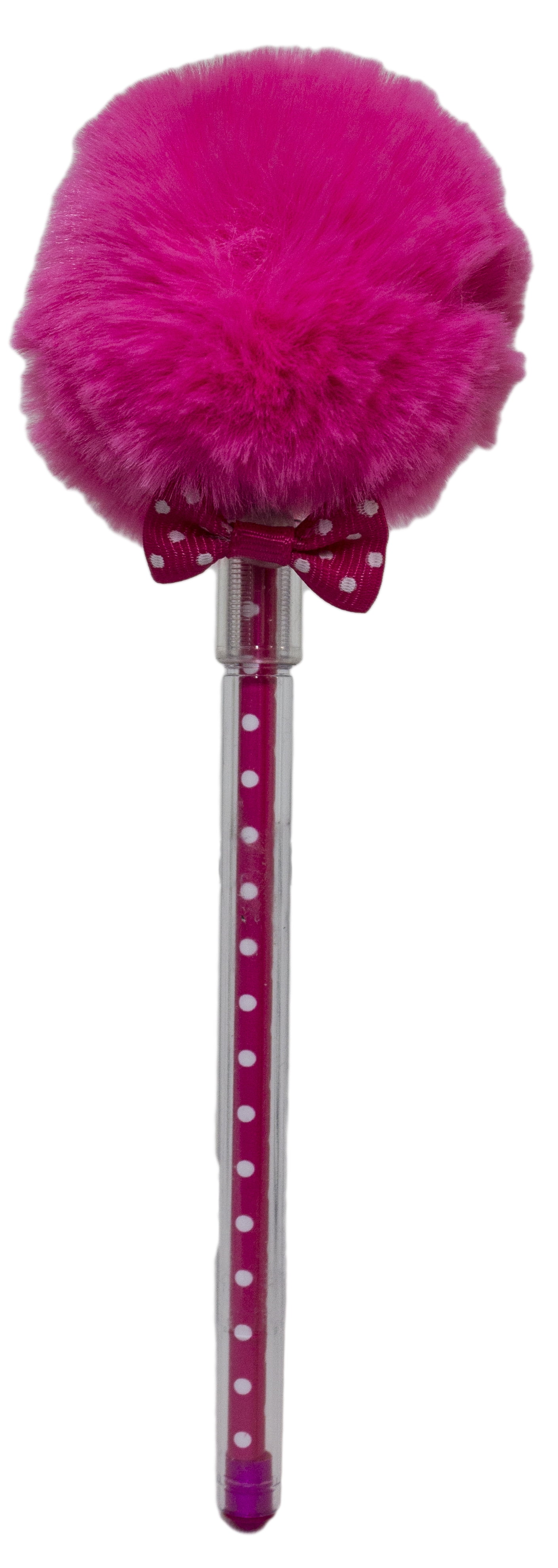 Puff Party Fluffy Ball Pen - A Ball Point Pen With Fluffy Top (Dk. Pink ...