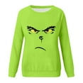 Gomind Christmas Shirts For Women 2024 Gomind Grinch Print Round Neck