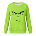 Gomind Christmas Shirts For Women 2024 Gomind Grinch Print Round Neck