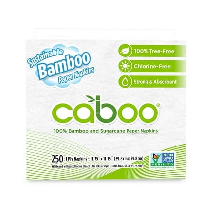Caboo Tree Free Napkins, White, 250 Ct - Walmart.com