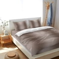 4 Piece Duvet Cover Set Twin, Modern Mocha Brown Ombre Soft Breathable ...