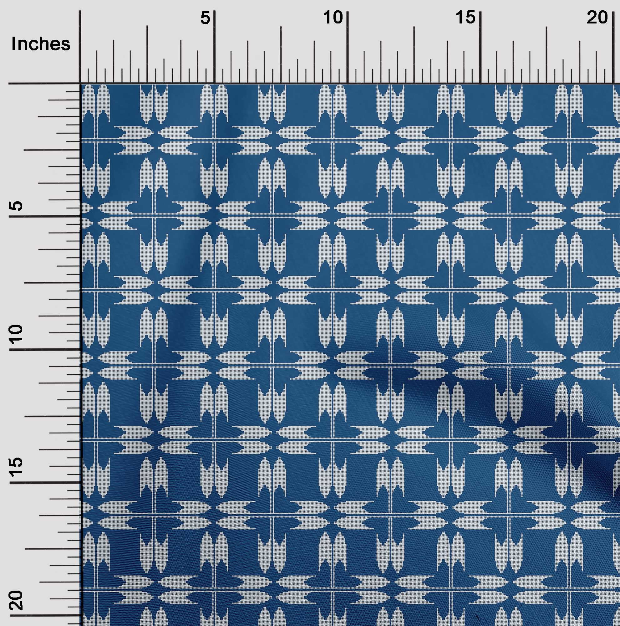 oneOone Cotton Poplin Fabric Arrow Sign Kasuri Print Fabric By Yard 42 ...