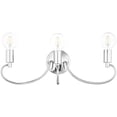 22 inch 3 Light Polished Chrome Bathroom Vanity light fixture with ...