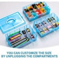 Casewin 3-Tier Stackable Craft Organizer, 30 Adjustable Compartments, Hobby Supplies Case ...