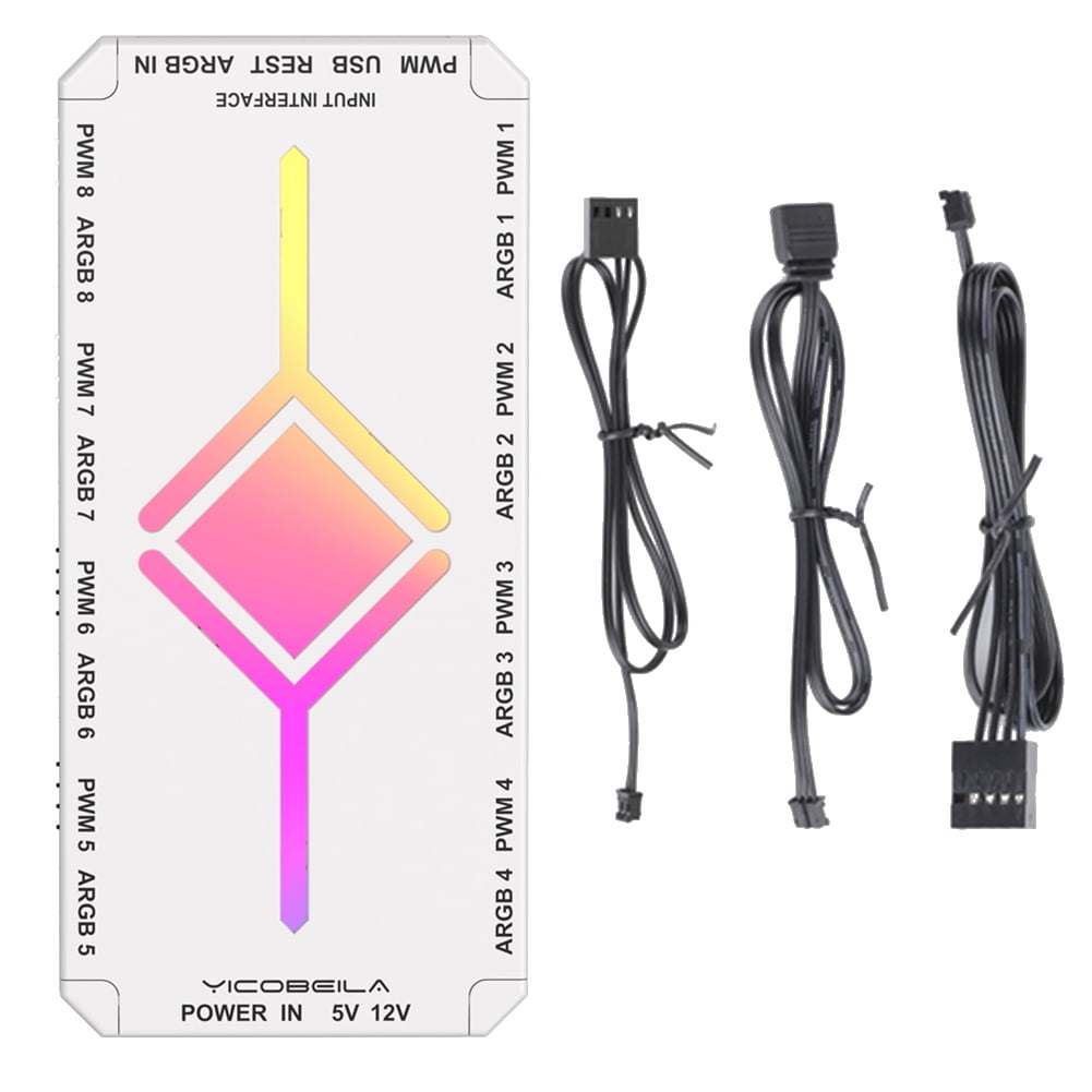Fan Y Argb Hub PWM Fan/Argb Ilumining Argb/PWM Controller 5V 3PIN 4pin ...
