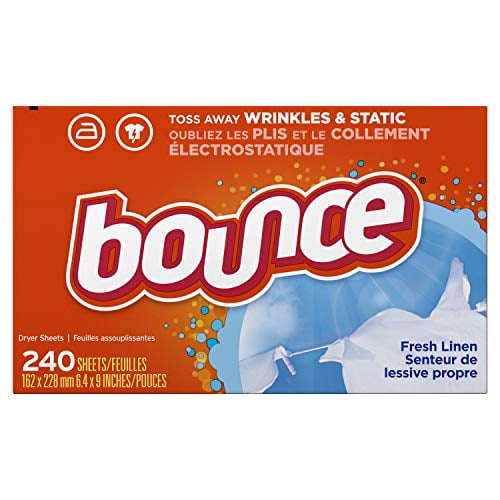 Bounce Fresh Linen Scented Fabric Softener Dryer Sheets, 240 Count ...