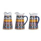 Bico Havana Ceramic 2.5 Quarts Pitcher with Handle, Decorative Vase for ...