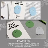YuYiSan 6Pcs Self-adhesive Notes Sticky Message Stickers Book Markers ...