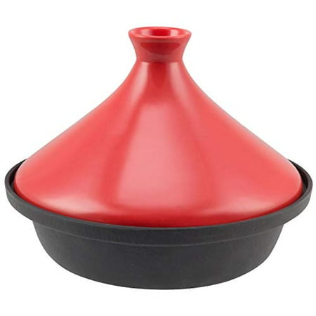 Zelancio Moroccan Cast Iron Tagine - 2.4 Qt Enameled Cast Iron Tangine ...