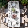 Abstract Black Fitted Rectangle Tablecloth 32" x 96" Laser Tulip ...