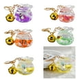 Creative Floating Bottle Key Chain Adorable Marine Life Theme Phone ...