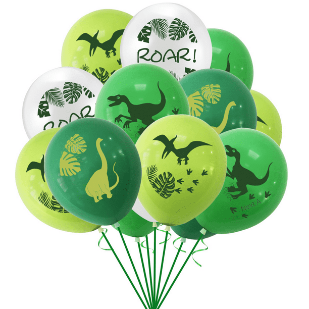 Conjunto combinado de globos de látex con temática de dinosaurio de 12 pulgadas, adecuado para ...