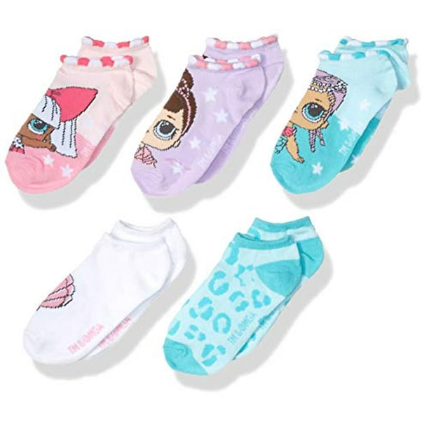 L.O.L. Surprise! girls Lol Surprise! 5 Pack No Show Socks, Assorted ...