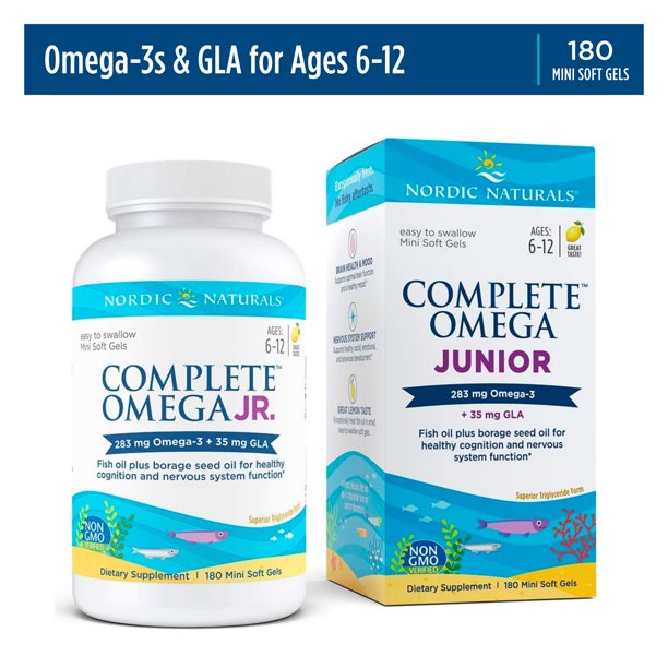 Nordic Naturals Complete Omega Junior Softgels, 518 Mg Omegas 3-6-9 ...
