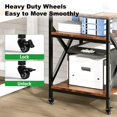 3 Tier Printer Stand Large Table With Wheels Rolling Cart Height ...
