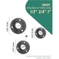 Black Cast Iron Floor Flange 1" Female Thread, 4 Pack Industrial Pipe ...