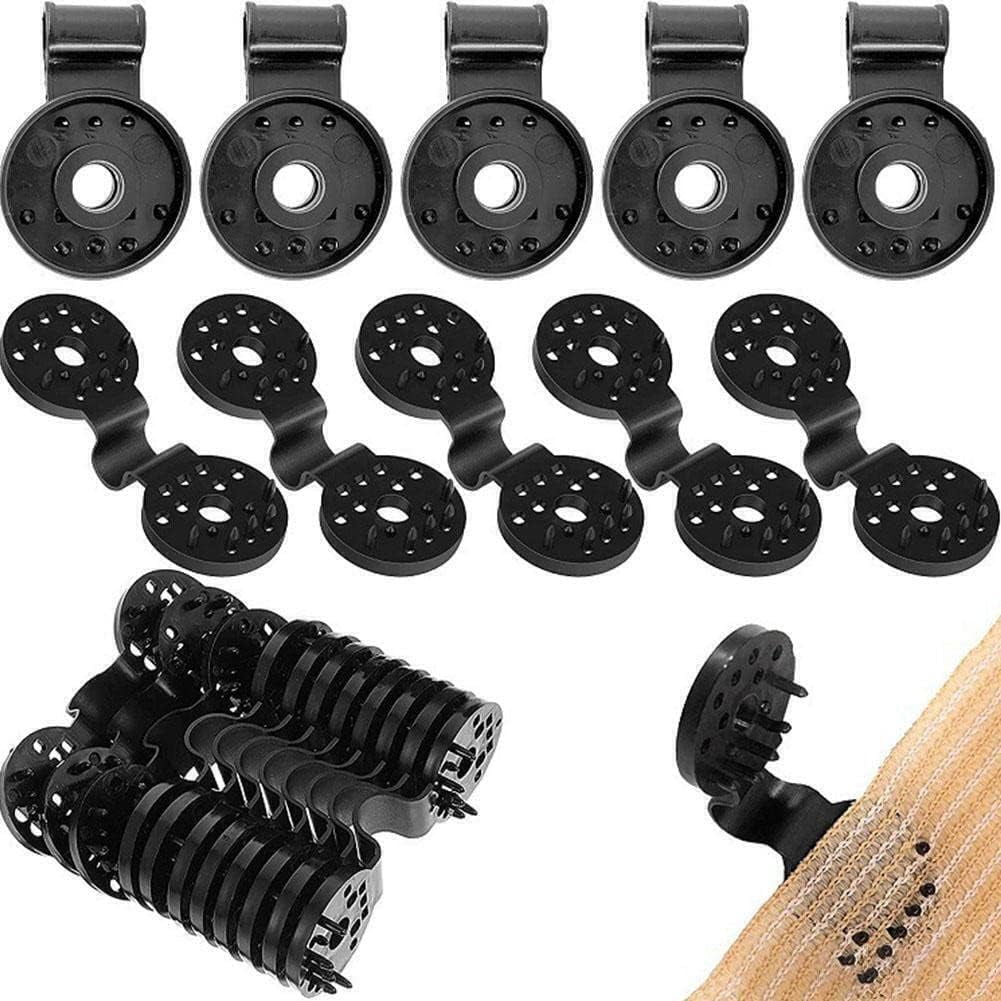 Shade Cloth Plastic Clips Set Heavy Duty Lock Grip Large Windproof Sun ...