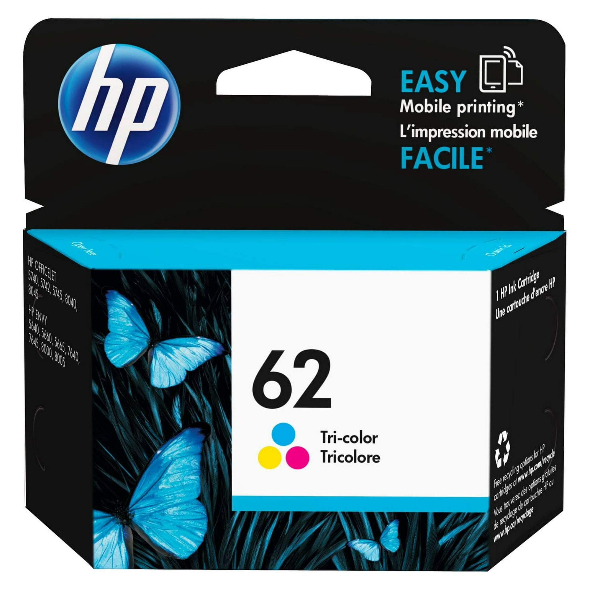 Click here for HP 62 Ink Cartridge - Cyan/Magenta/Yellow prices