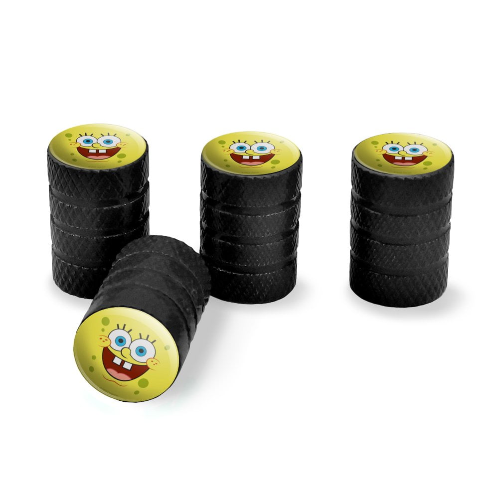 SpongeBob Goofy Smile Face Tire Rim Wheel Aluminum Valve Stem Caps ...