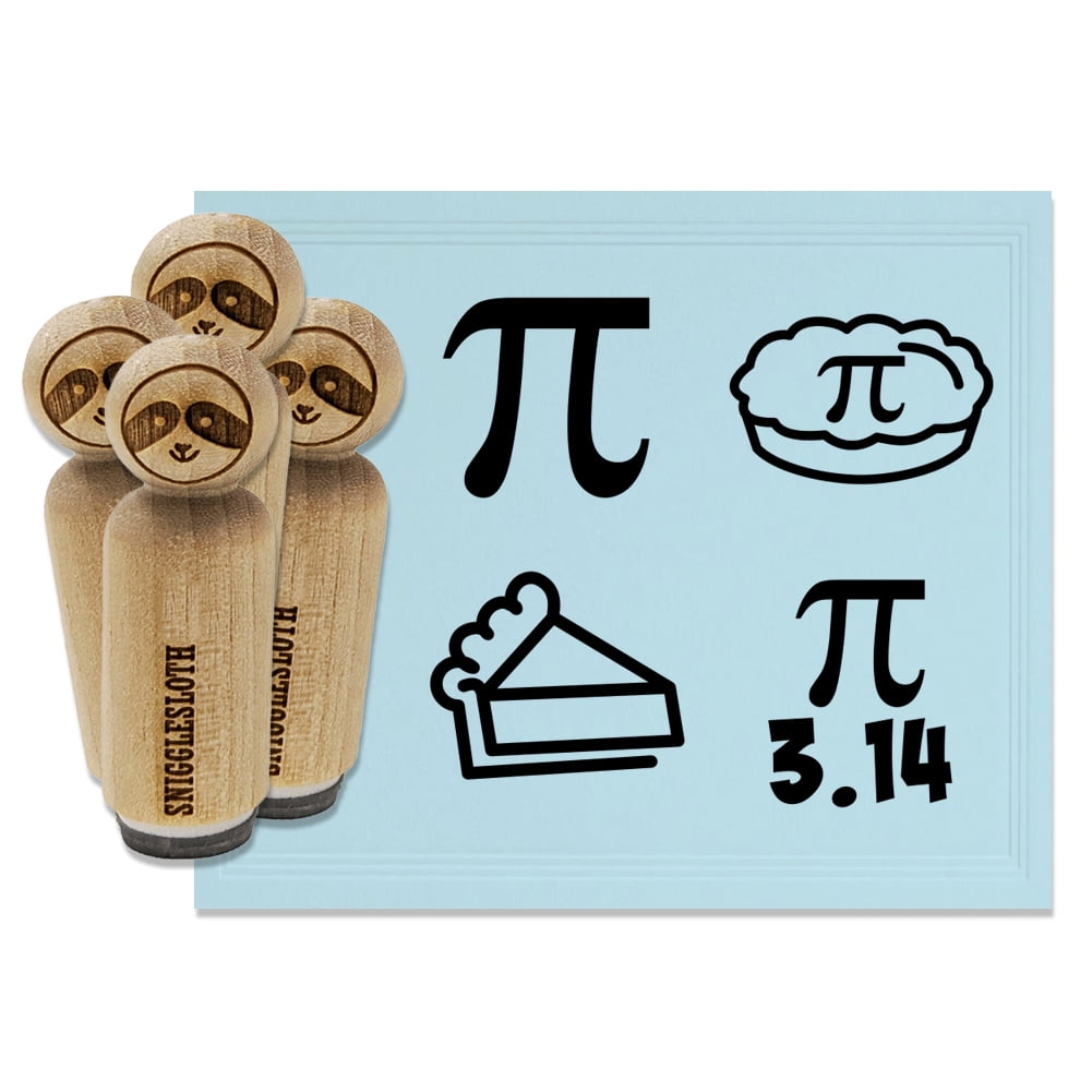 Pi Symbol 3.14 Piece of Pie Rubber Stamp Set for Scrapbooking Crafting ...
