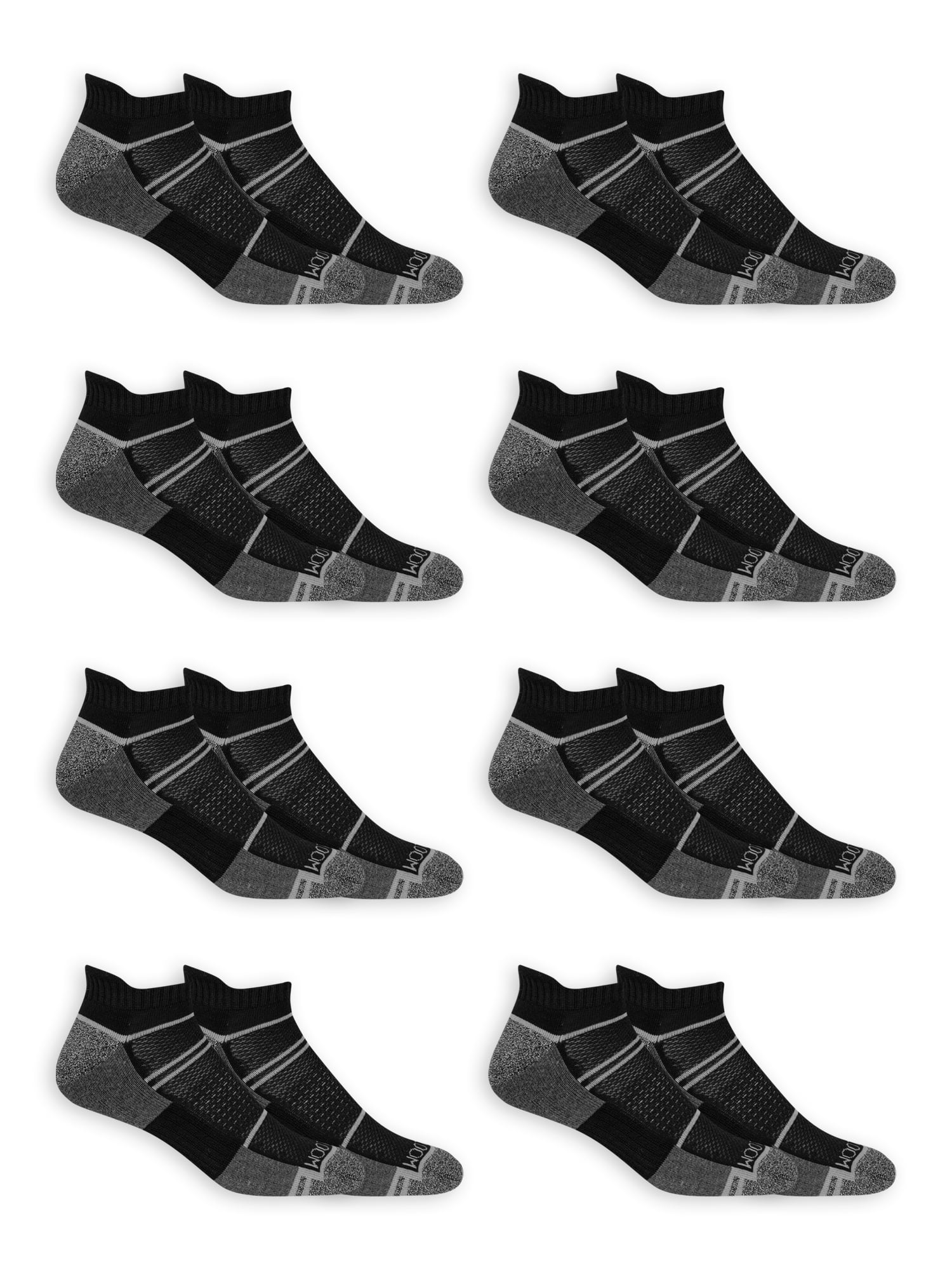 Fruit of the Loom Men's Breathable Low Cut Tab Socks 8 Pack - Walmart.com