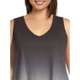 Terra And Sky Womens Plus Size Cotton Twist Back Sleeveless Top Sizes