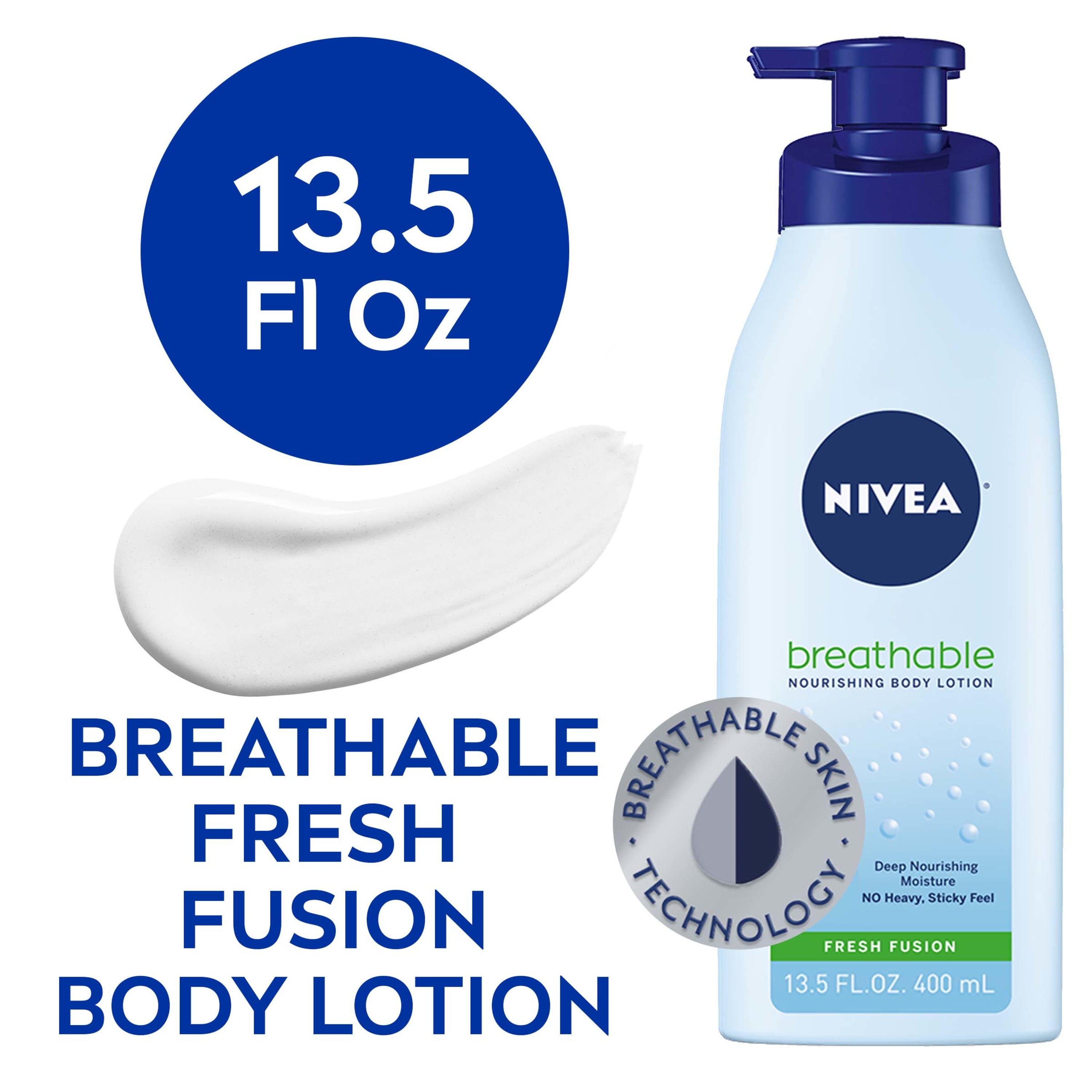 NIVEA Breathable Nourishing Body Lotion Fresh Fusion, Body Lotion for ...