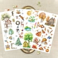 4 Sheets 4 Styles Retro Theme PVC Waterproof Decorative Stickers Self ...