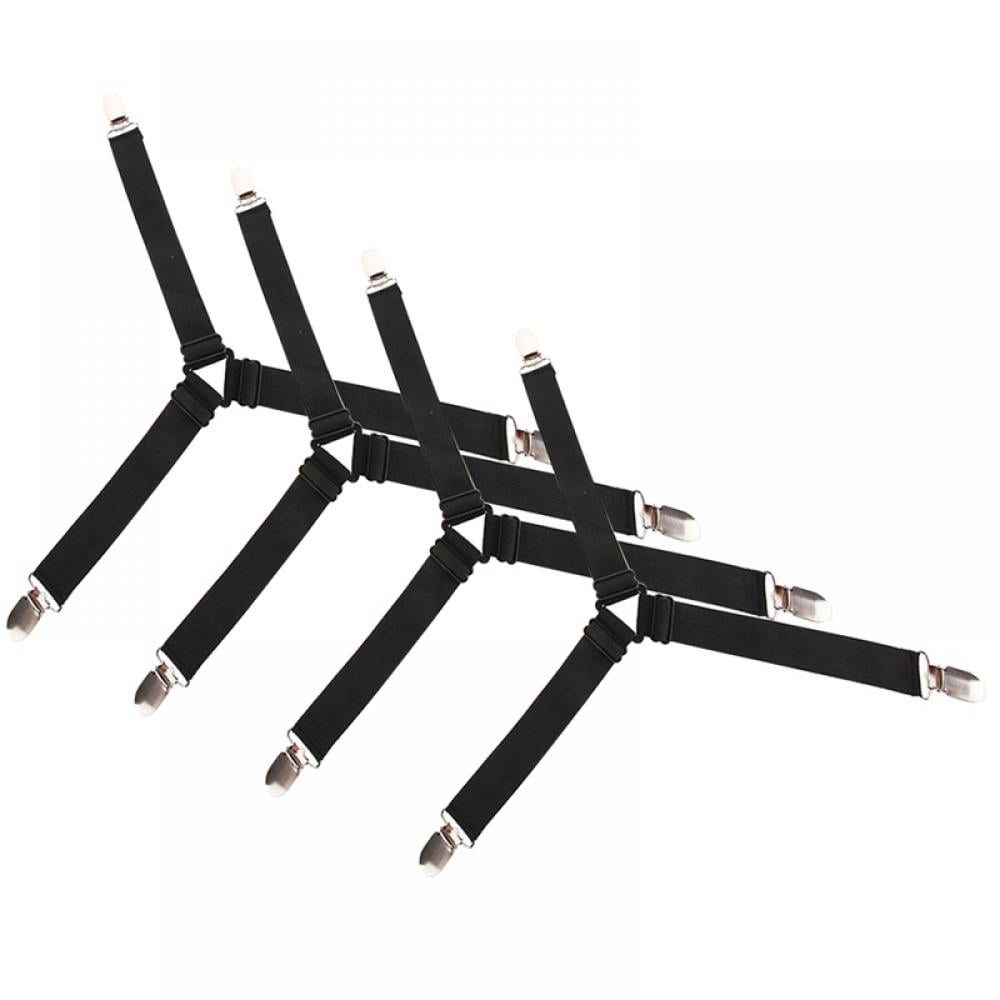 Adjustable Bed Sheet Holder Straps, Triangle Non-Slip Elastic Mattress ...