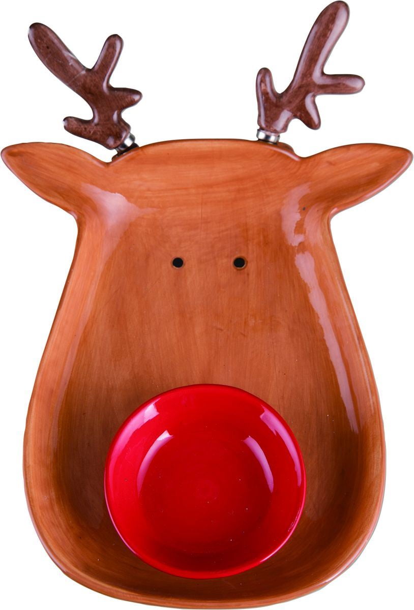 Reindeer Dolomite Chip & Dip Set with Antler Spreaders - 4 Pieces ...