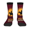 Four Seasons Universal Socks - 2 Pairs Maroon with Horse Silhouettes ...