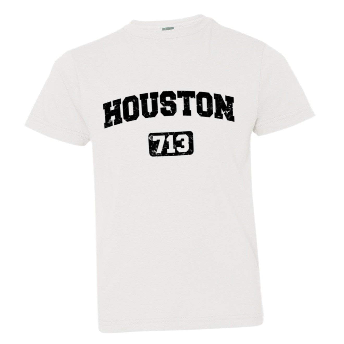 PleaseMeTees™ Youth Houston 713 Area Code Distressed HQ Tee - Walmart.com