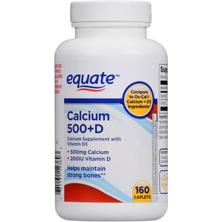 Equate Calcium 500+D Dietary Supplement, 160 count - Walmart.com