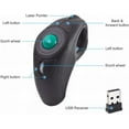 Wireless USB Handheld Finger Trackball Mouse with Laser Pointer ...