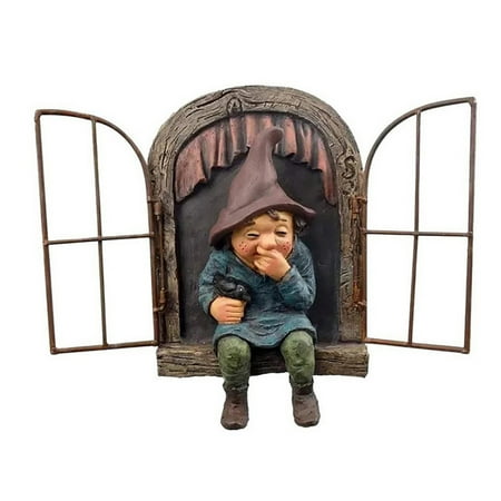 Snicker Boy Design Garden Character Statues Outdoor Funny Statue for ...