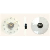 MONIPA Transparent Wall Clock Round Tempered Glass Clock Ultra-Thin ...