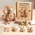 Beginner Friendly DIY Patchwork Mouse Craft Kit Full Sewing Accessories ...