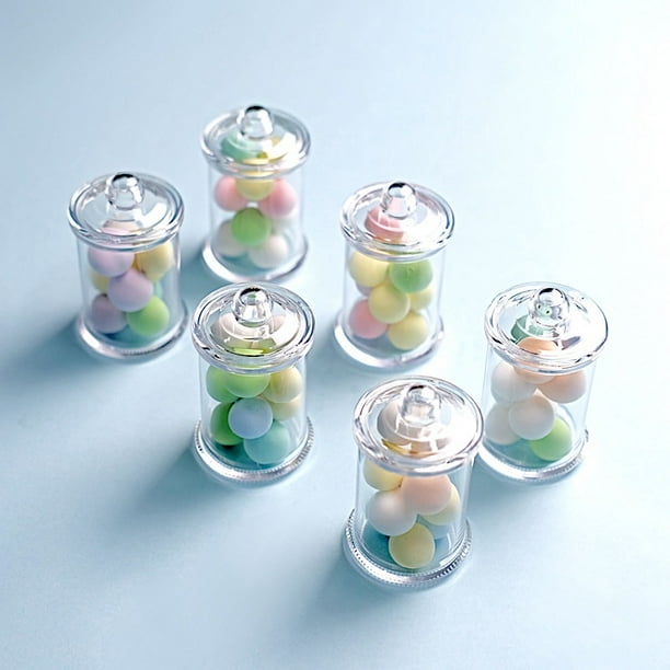 BalsaCircle 12 Clear 3.5" Mini Candy Jars Lids Favor Holders Party ...