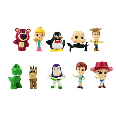 10pcs Toy Story Figure Keychain Woody Buzz Lightyear Jessie Bo Peep Rex ...