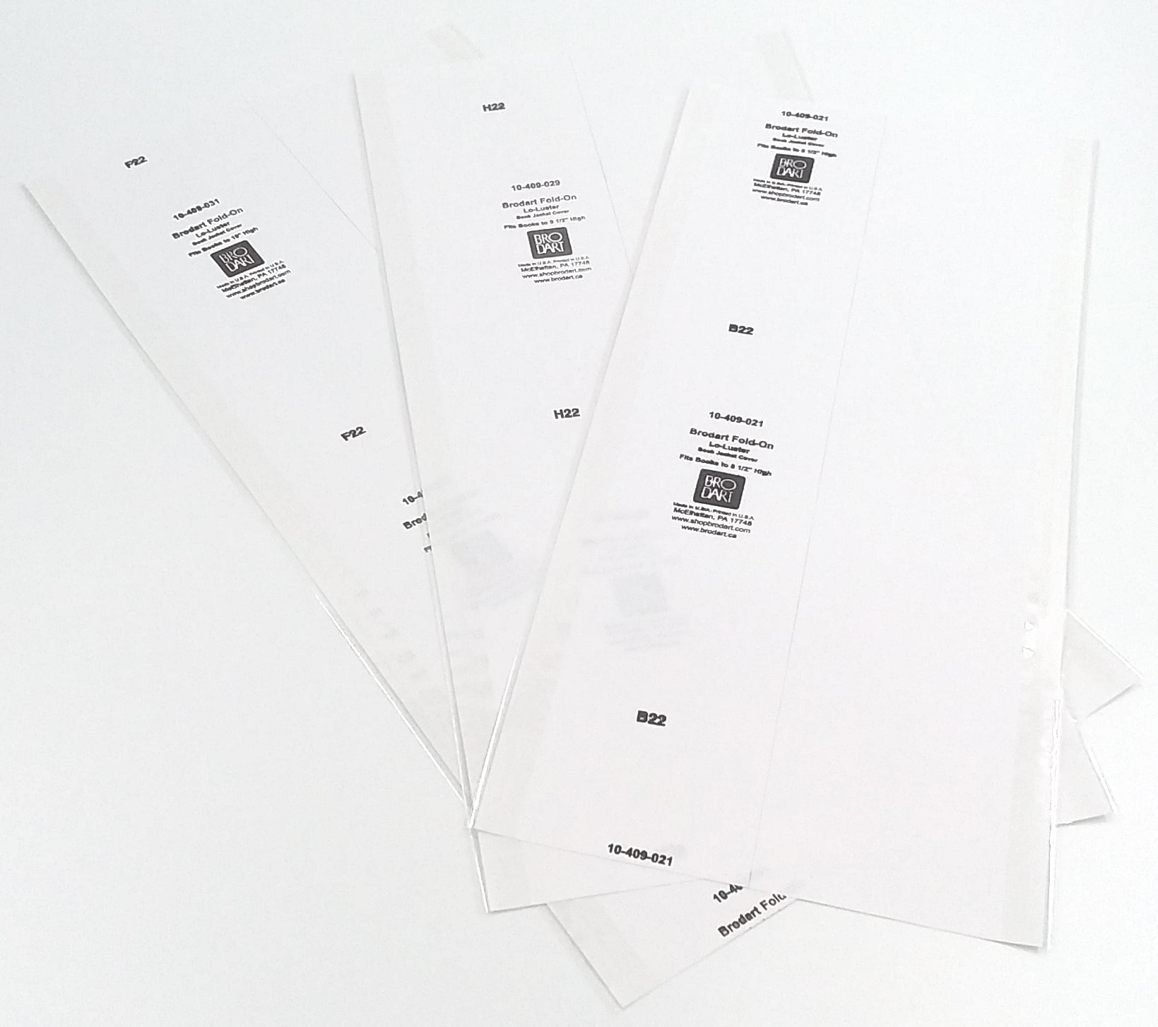 5 (five) sheets Brodart Fold-On Lo-Luster Book Jacket Covers - Popular ...