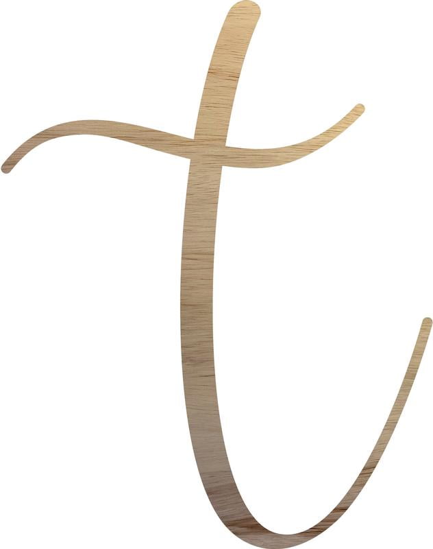 Unfinshed Wooden Craft Letter T, Blank Wood 20'' Tall Alphabet A-Z ...